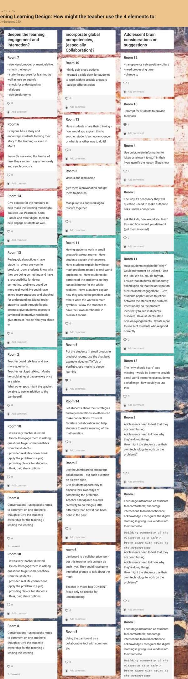 deepening design secondary padlet – New Pedagogies for Deep Learning